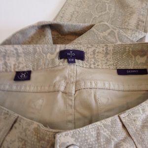 NYDJ | Jeans | Nydj Womens Sheri Slim Python Print Jeans Stone | Poshmark